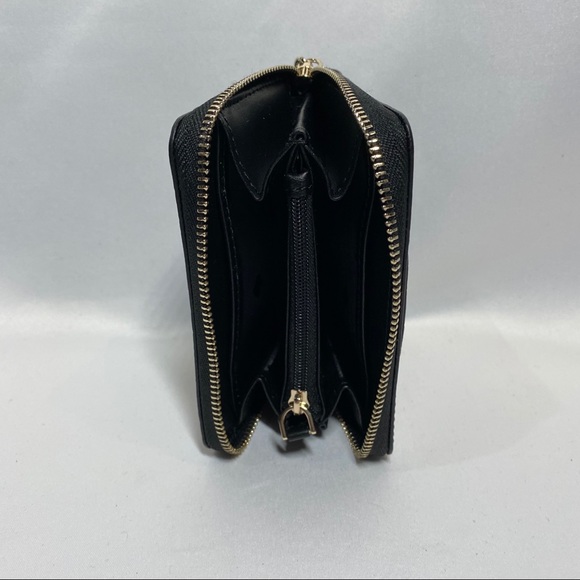 kate spade | Bags | Kate Spade Mini Zip Black Wallet With Key Ring ...